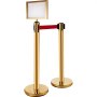 VEVOR Stanchion Post Barriers 4-Set Line Dividers, Stainless Steel ...