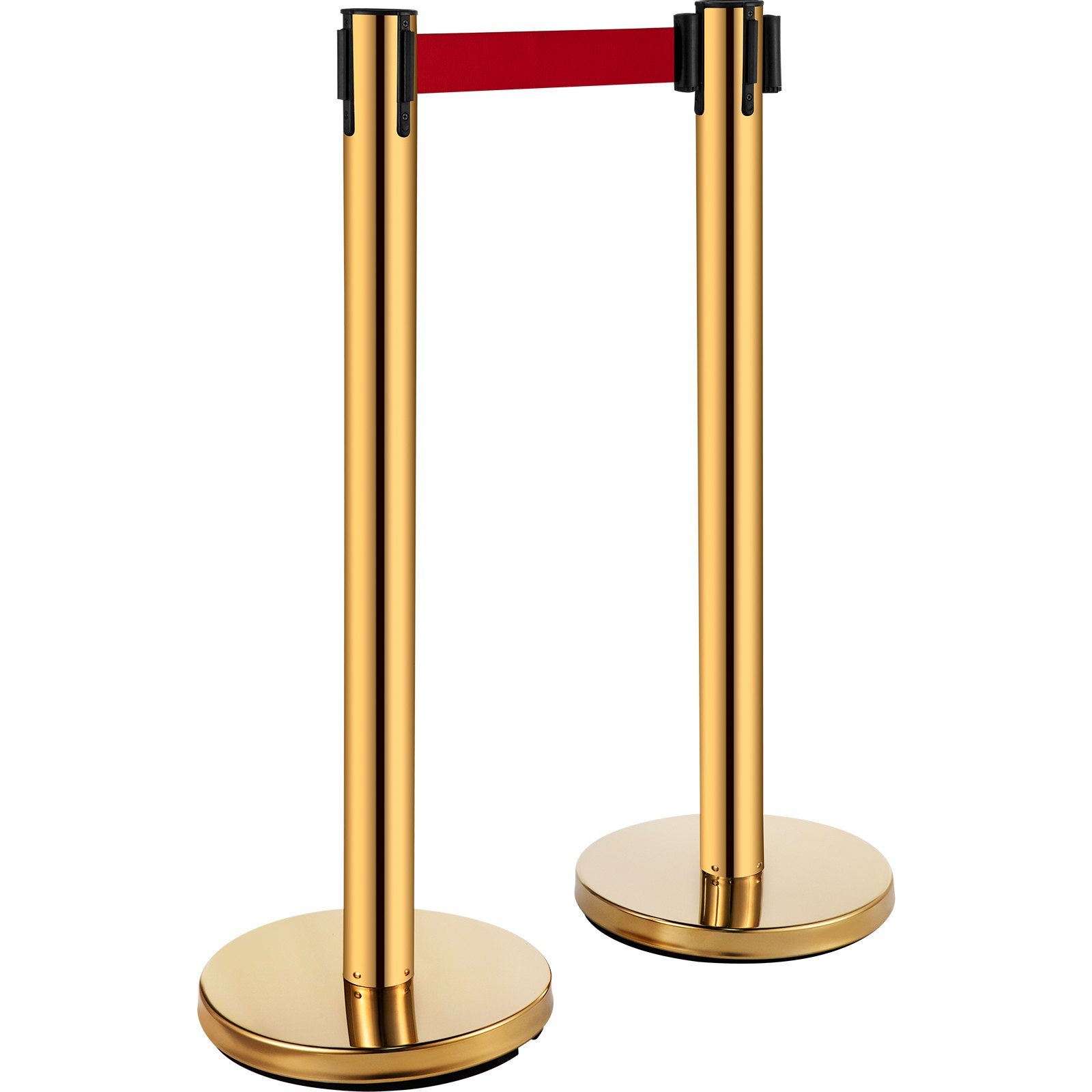 VEVOR Stanchion Post Barriers 4-Set Line Dividers, Stainless Steel ...
