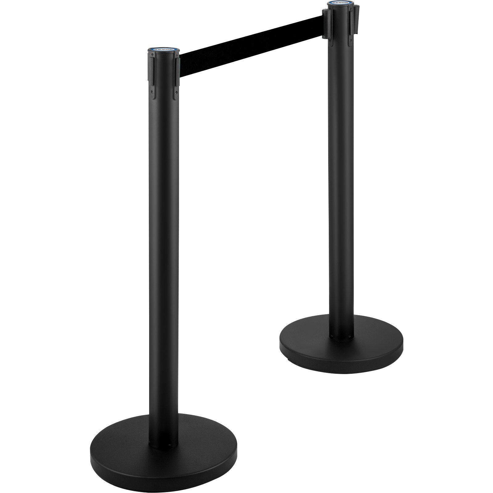 VEVOR 6 PCS Black Stanchion Posts Stainless Steel Stanchion Queue Post ...