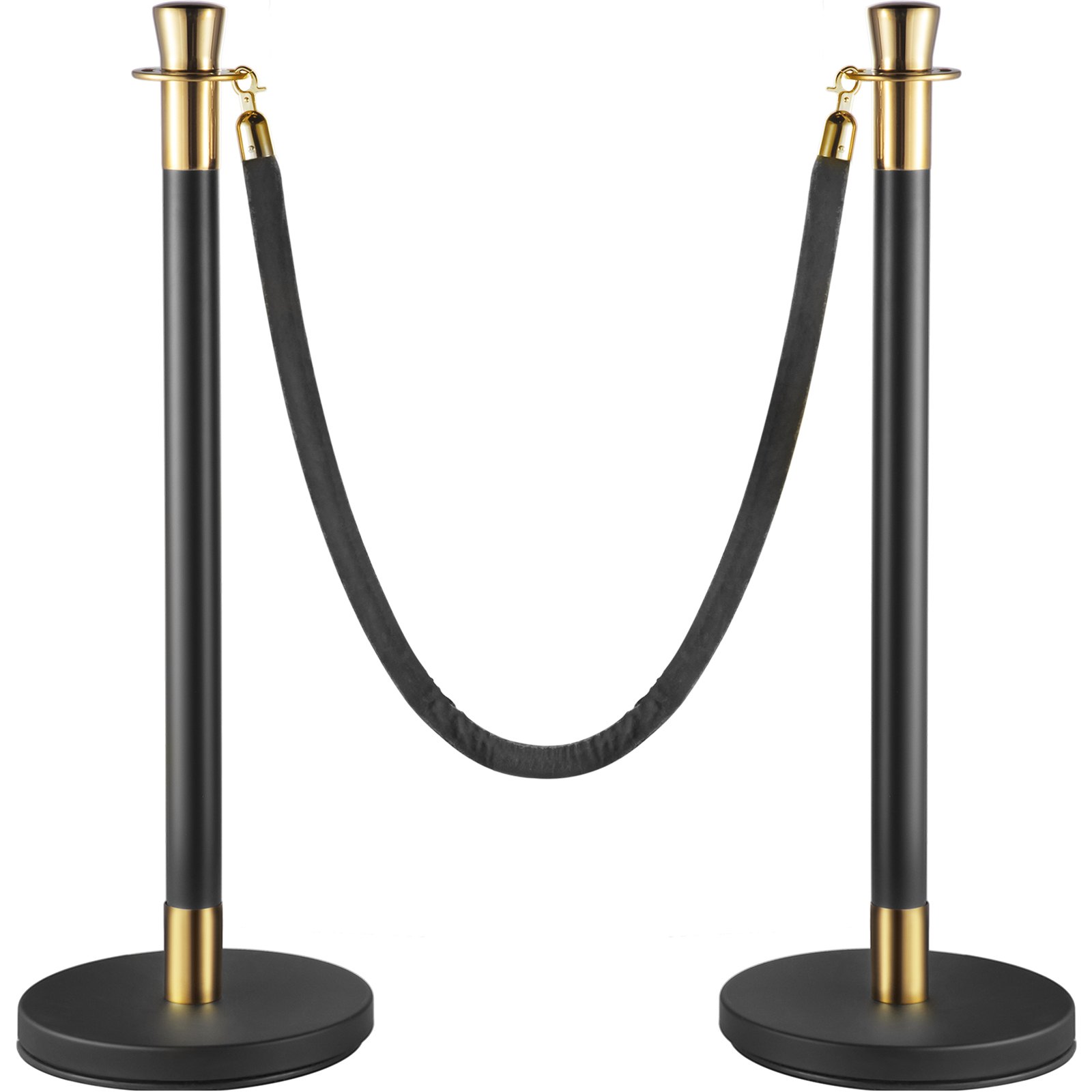VEVOR VEVOR Crowd Control Stanchion Stanchion Set 6 Pieces Set w/ Black ...