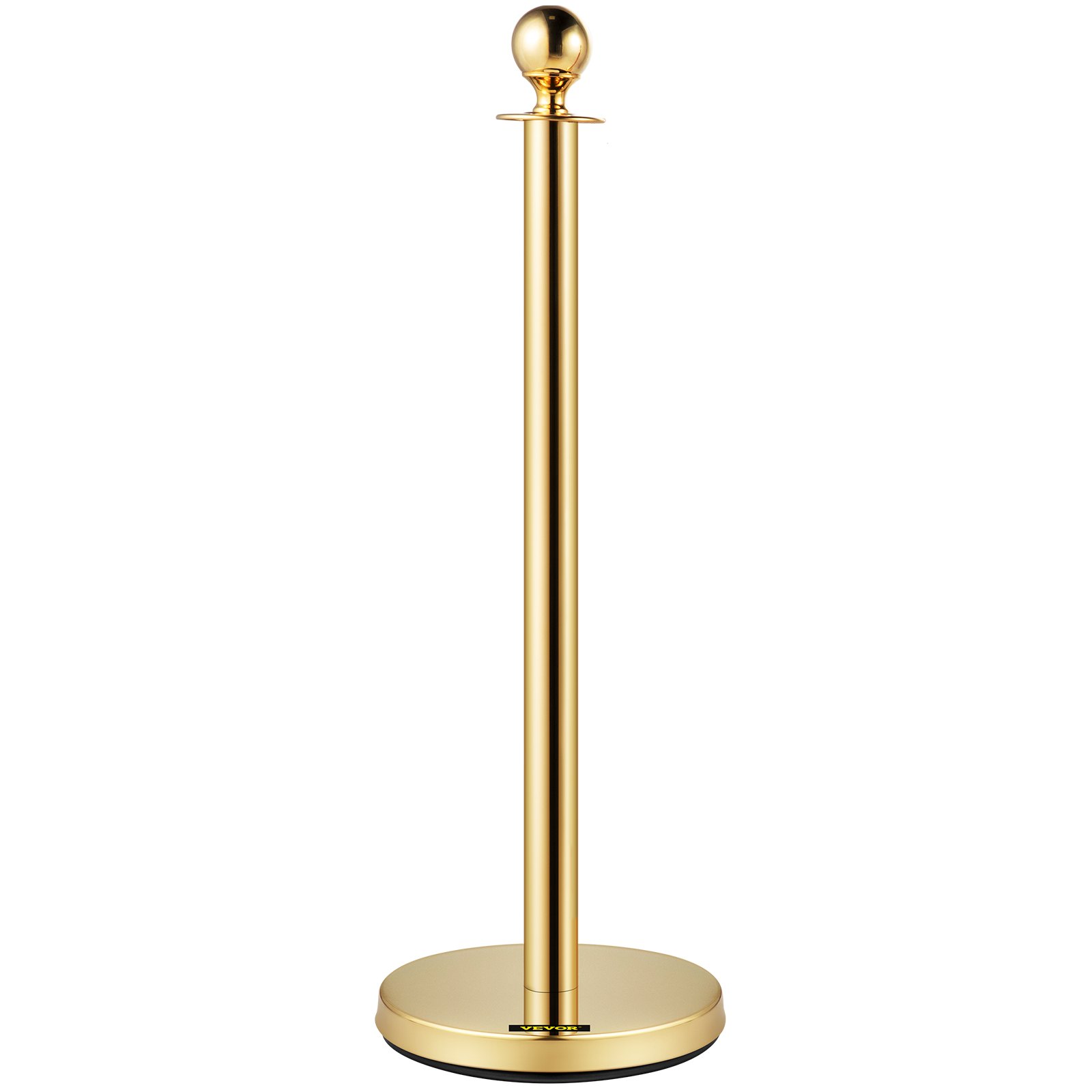 VEVOR 38 Inch Stanchion Posts Queue, Red Velvet Rope (3, Gold) | VEVOR US