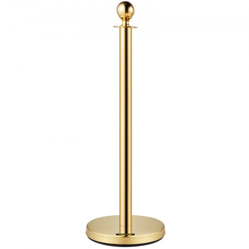 VEVOR 6 PCS Gold Stanchions Posts Stainless Steel Stanchion Queue Post ...