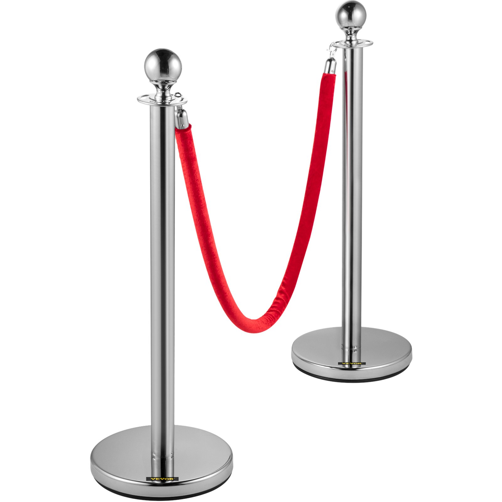 VEVOR Crowd Control Stanchion, Set of 8 Pieces Stanchion Set, Stanchion ...