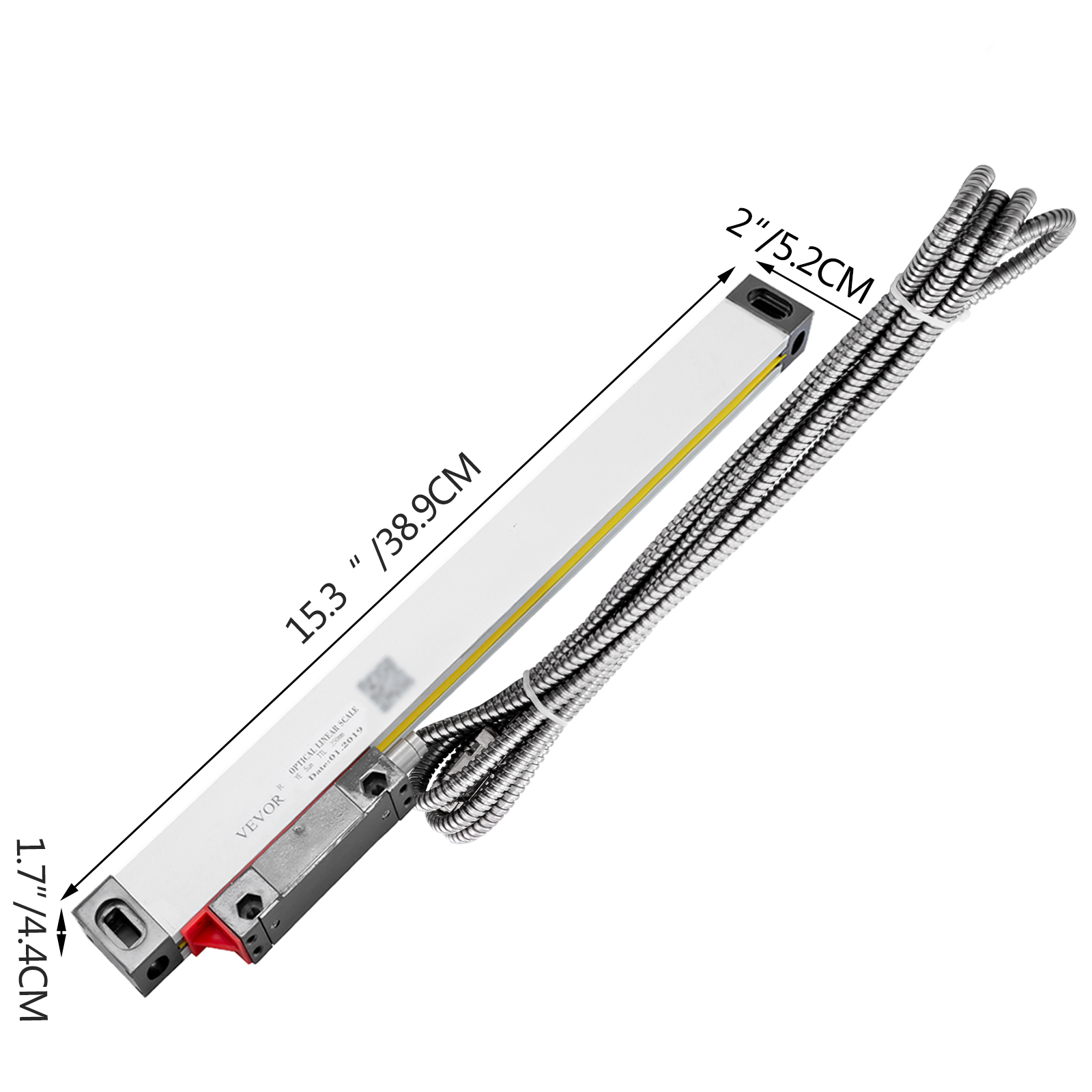 VEVOR 1 Axis Lathe Linear Scale, 10"/250mm 0.0002" Accuracy Optical ...