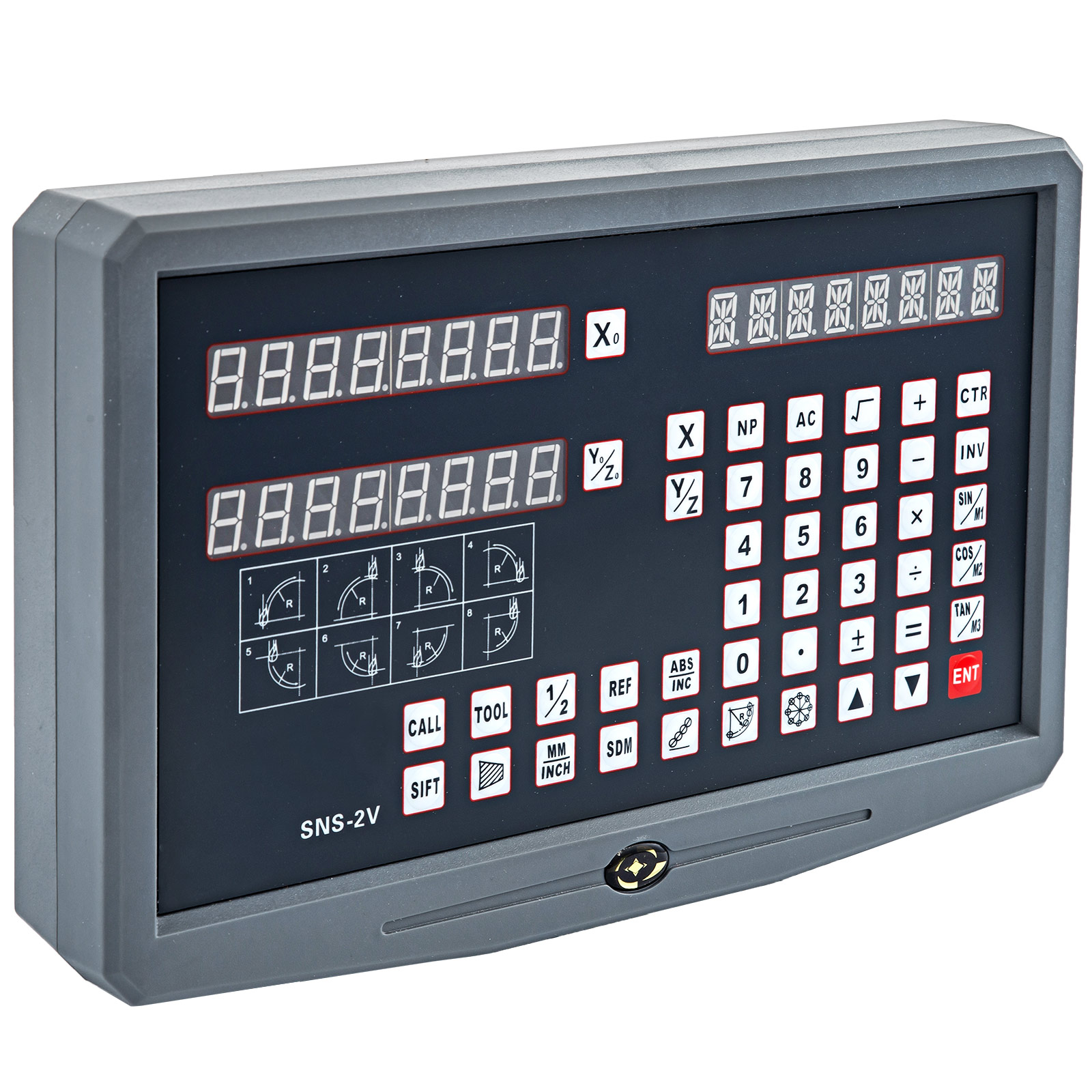 VEVOR Digital Readout, 2 Axis, DRO Display with 250mm and 1000mm Travel ...