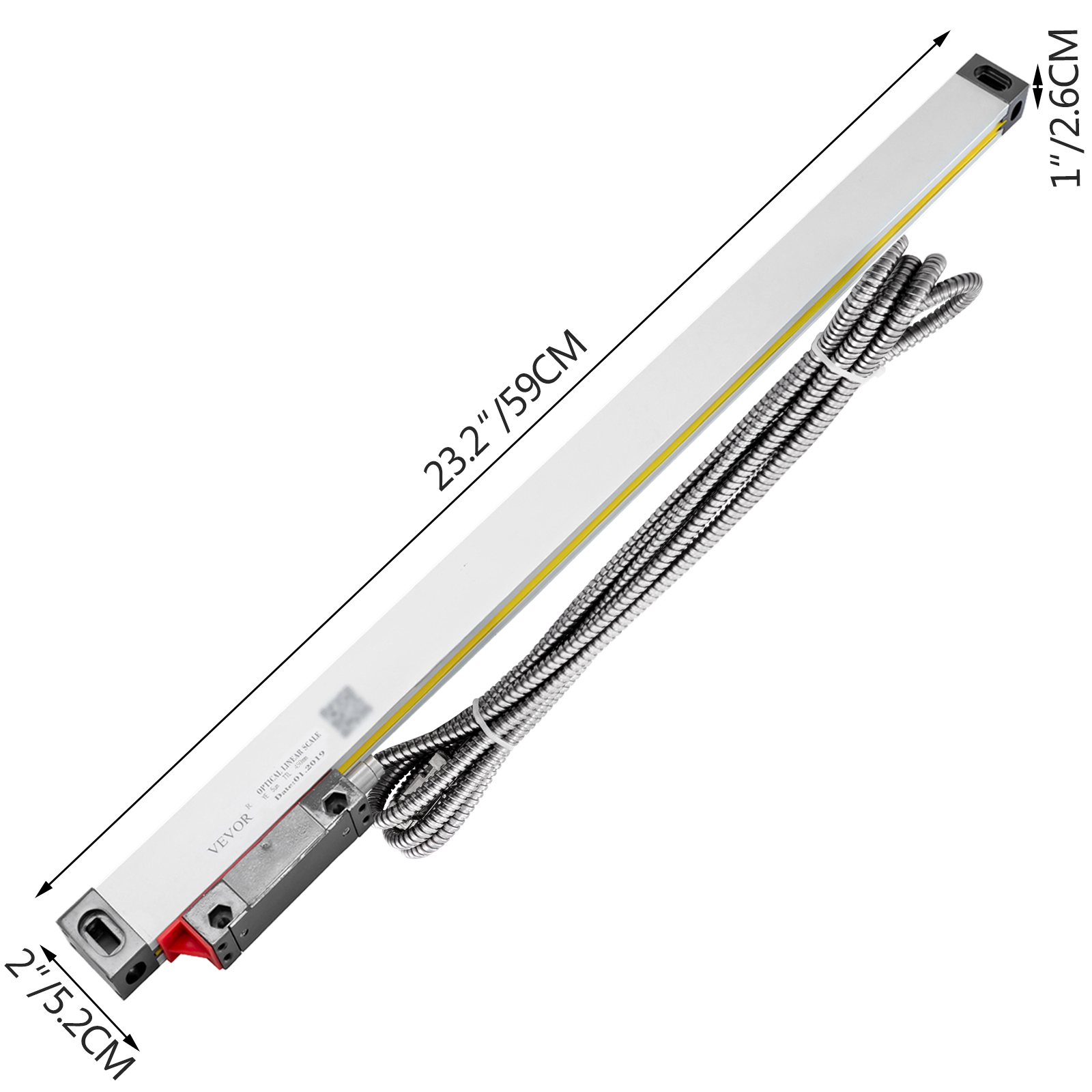 VEVOR 1 Axis Lathe Linear Scale, 18"/450mm with 0.0002" Accuracy ...