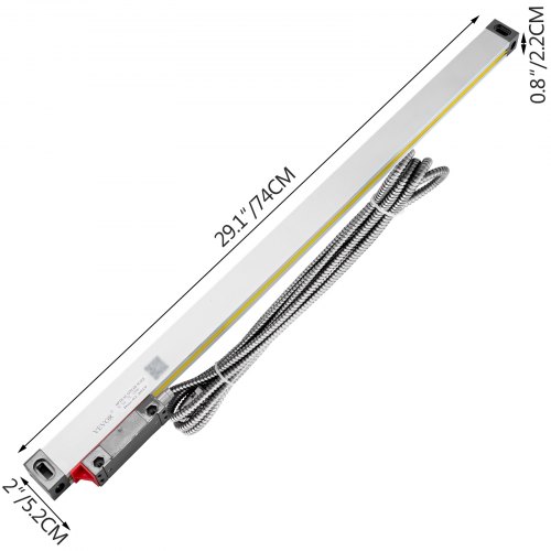 VEVOR 1 Axis Lathe Linear Scale, 600 mm Length, Aluminum Precision ...