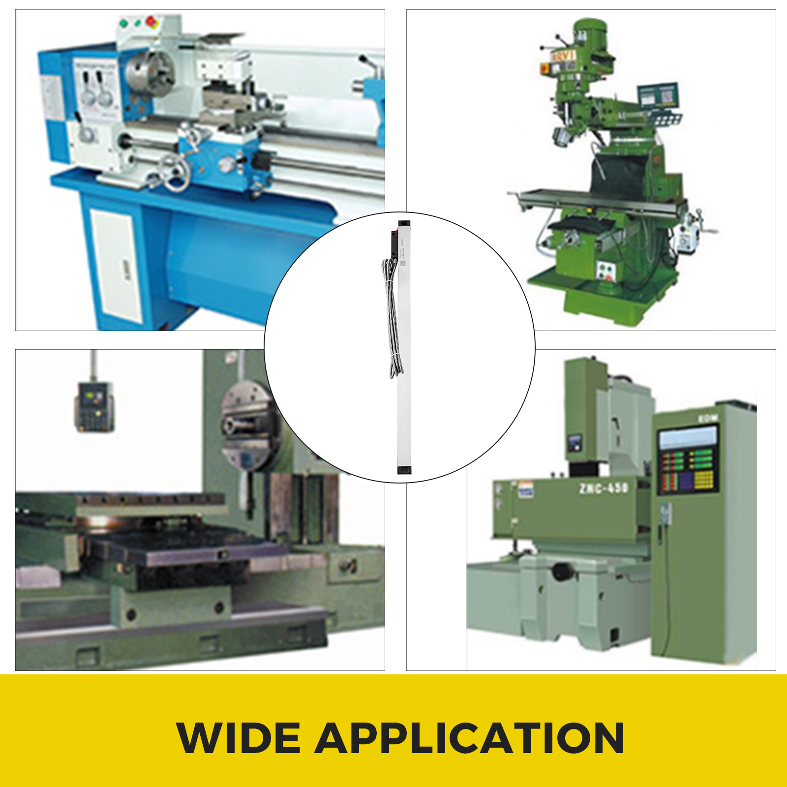 VEVOR 1 Axis Lathe Linear Scale, 600 mm Length, Aluminum Precision ...