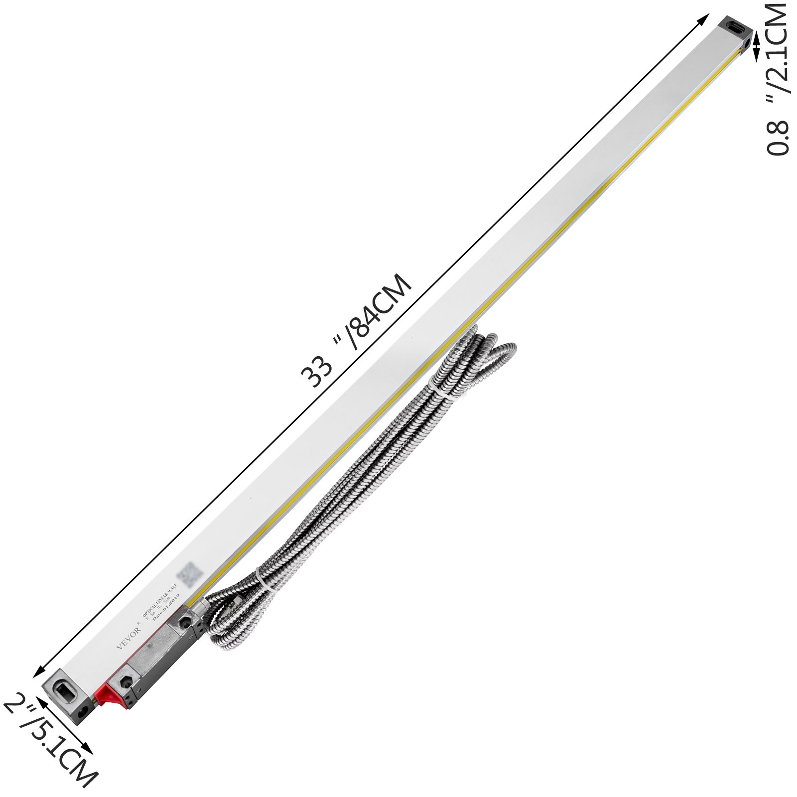 VEVOR 1 Axis Lathe Linear Scale, 700 mm Length, Aluminum Precision ...