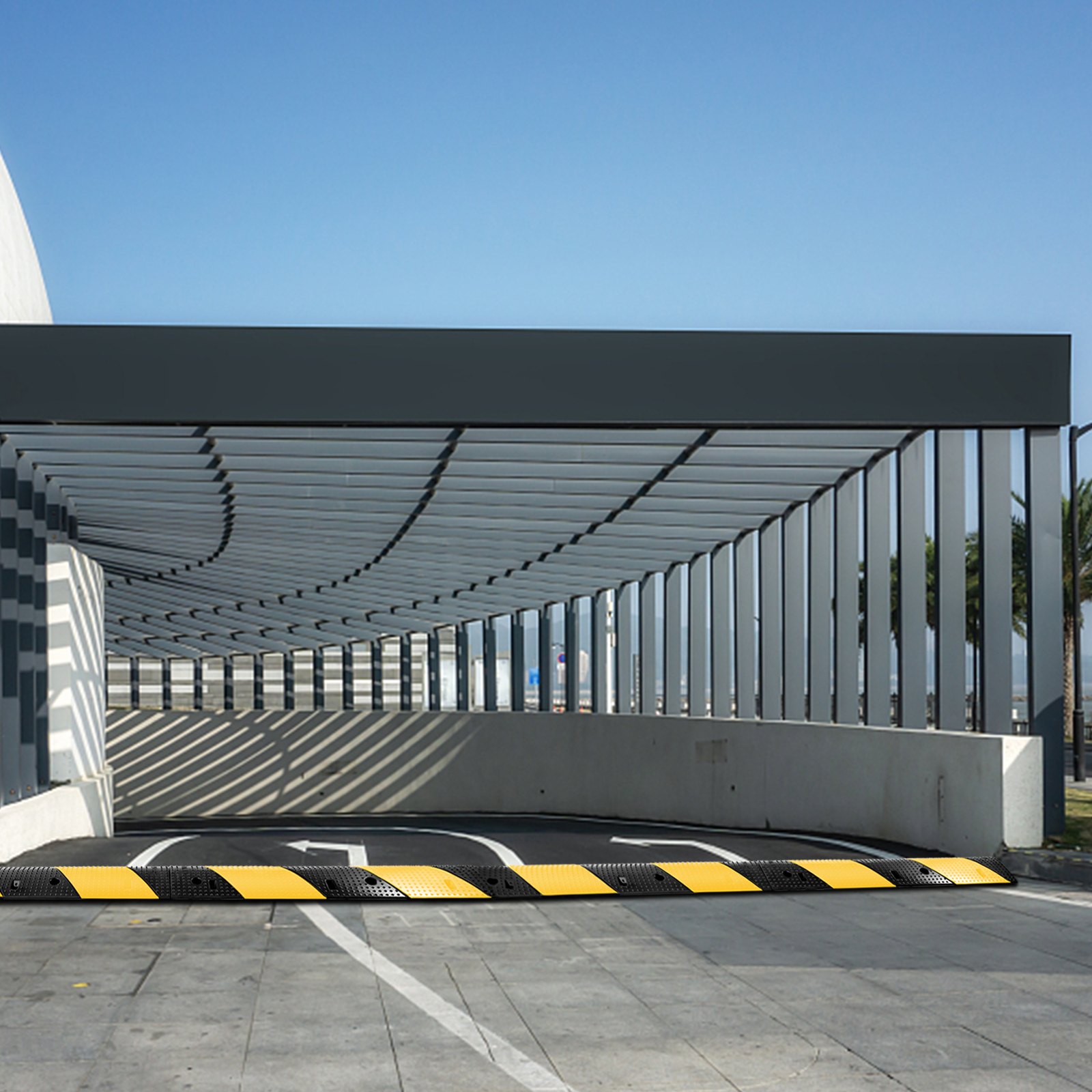2 Channel Rubber Speed Bump Electric Modular Rubber Traffic Driveway ...