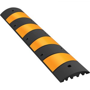Modular Rubber Traffic Speed Bump 2 Channel Cable Protector Ramp | VEVOR US