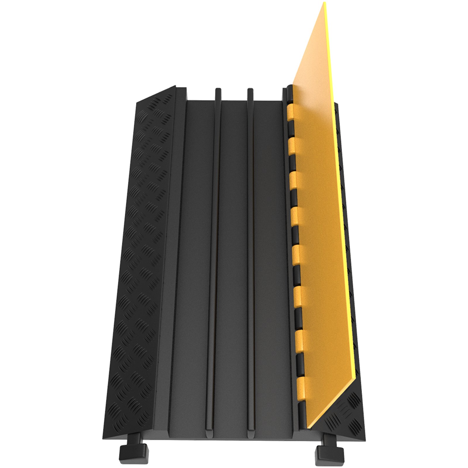 VEVOR 1 Pack of 3-Channel Rubber Cable Protector Ramps Heavy Duty ...