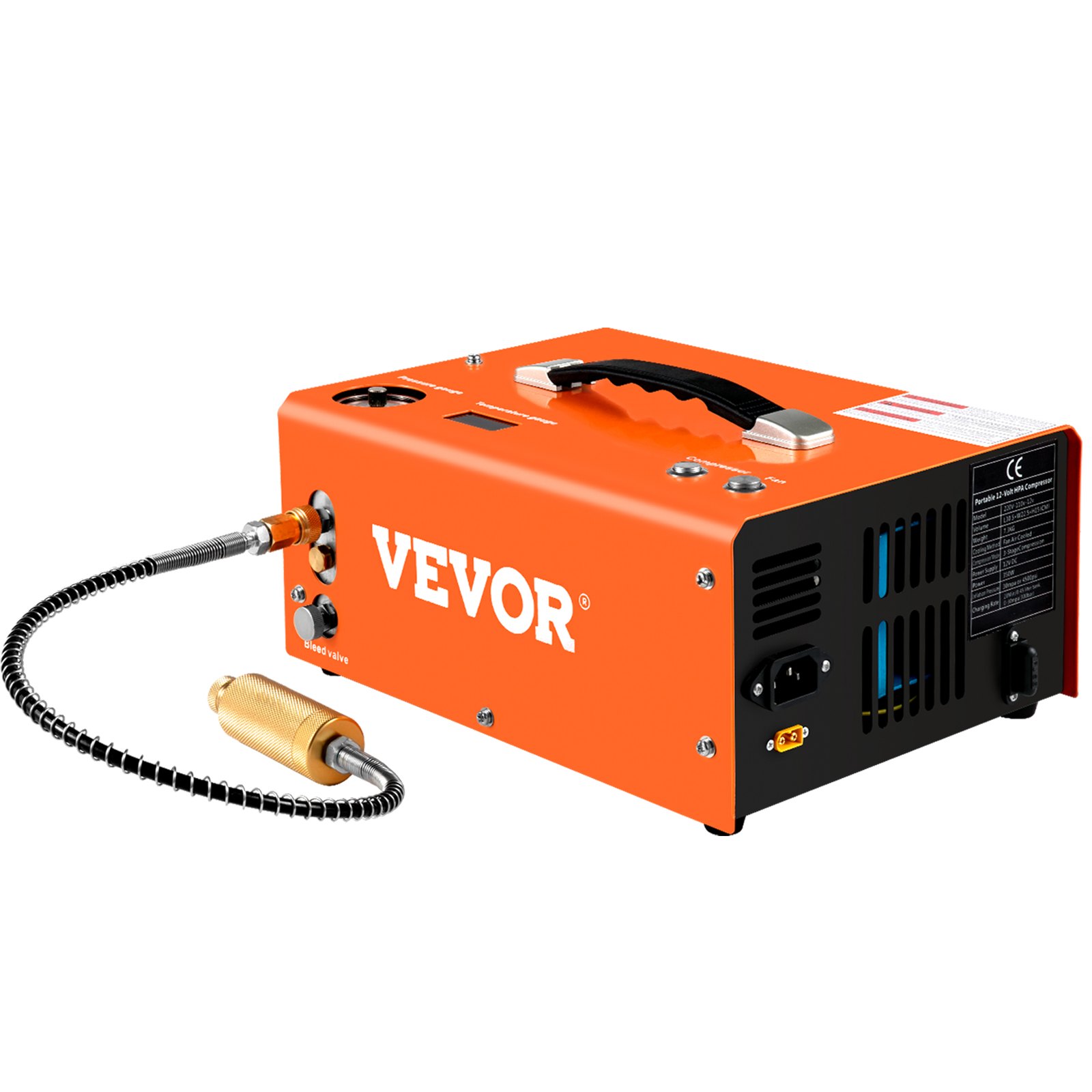 VEVOR VEVOR PCP Air Compressor Portable Scuba Compressor 4500Psi Auto ...