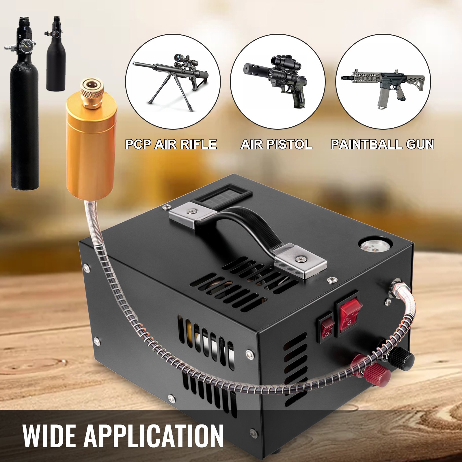 VEVOR PCP Air Compressor 12V DC, PCP Compressor 4500 Psi, Paintball Air ...