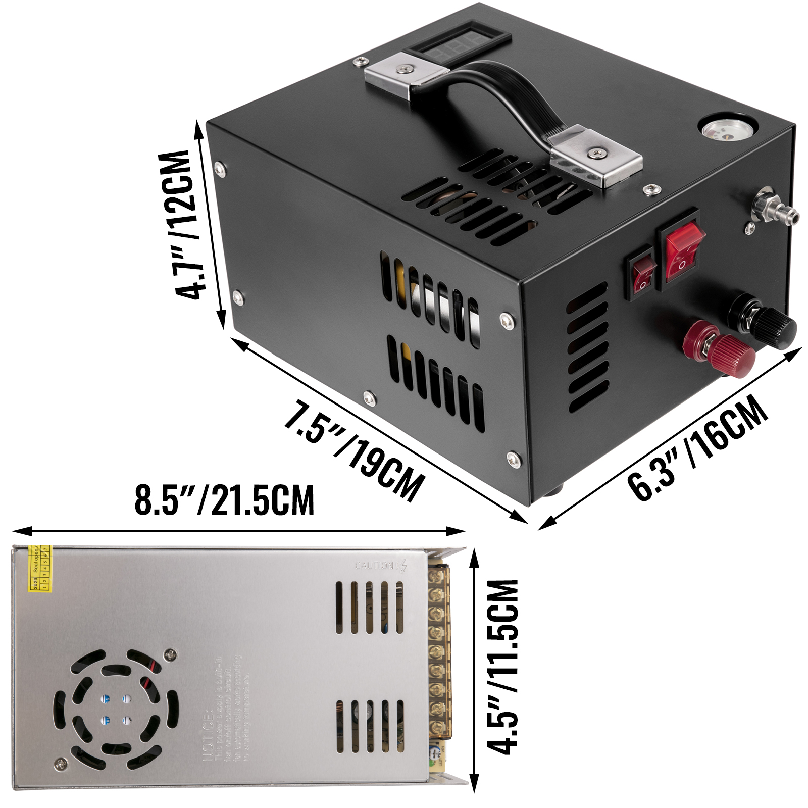 Vevor Pcp Air Compressor Pcp Compressor 12v 4500 Psi Air Rifle Pump ...