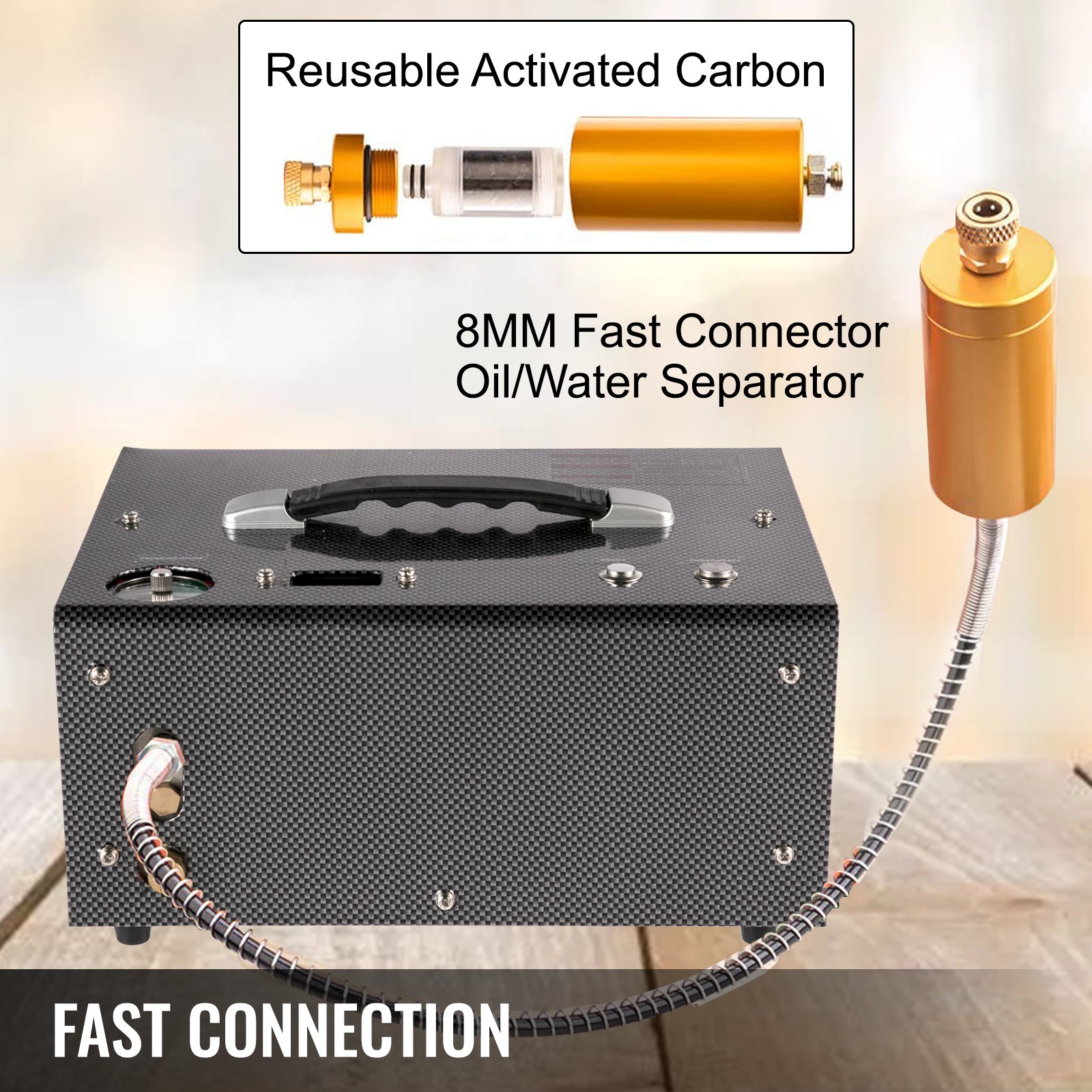 VEVOR VEVOR PCP Air Compressor 12V DC, PCP Compressor 4500 Psi ...