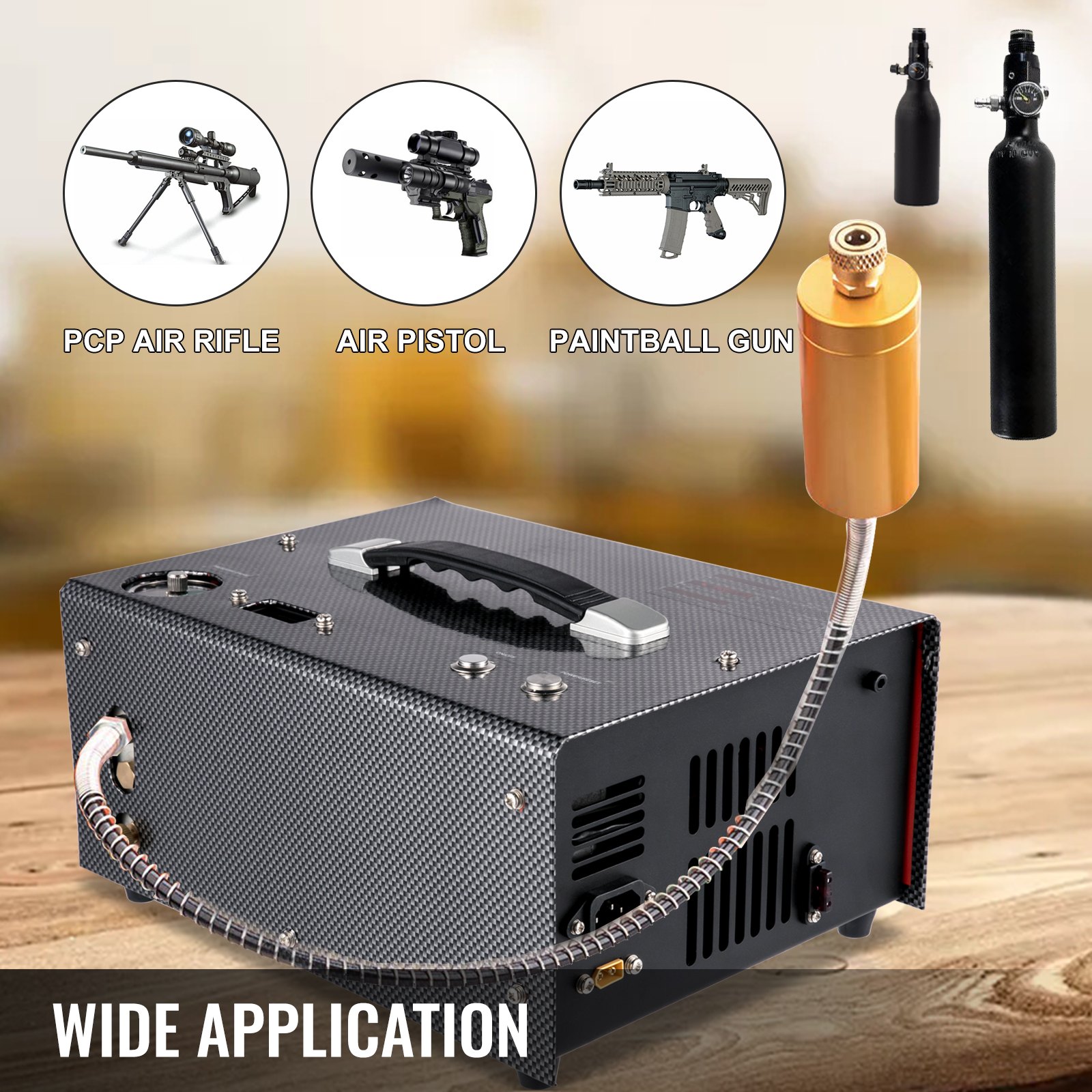 VEVOR VEVOR PCP Air Compressor 12V DC, PCP Compressor 4500 Psi ...