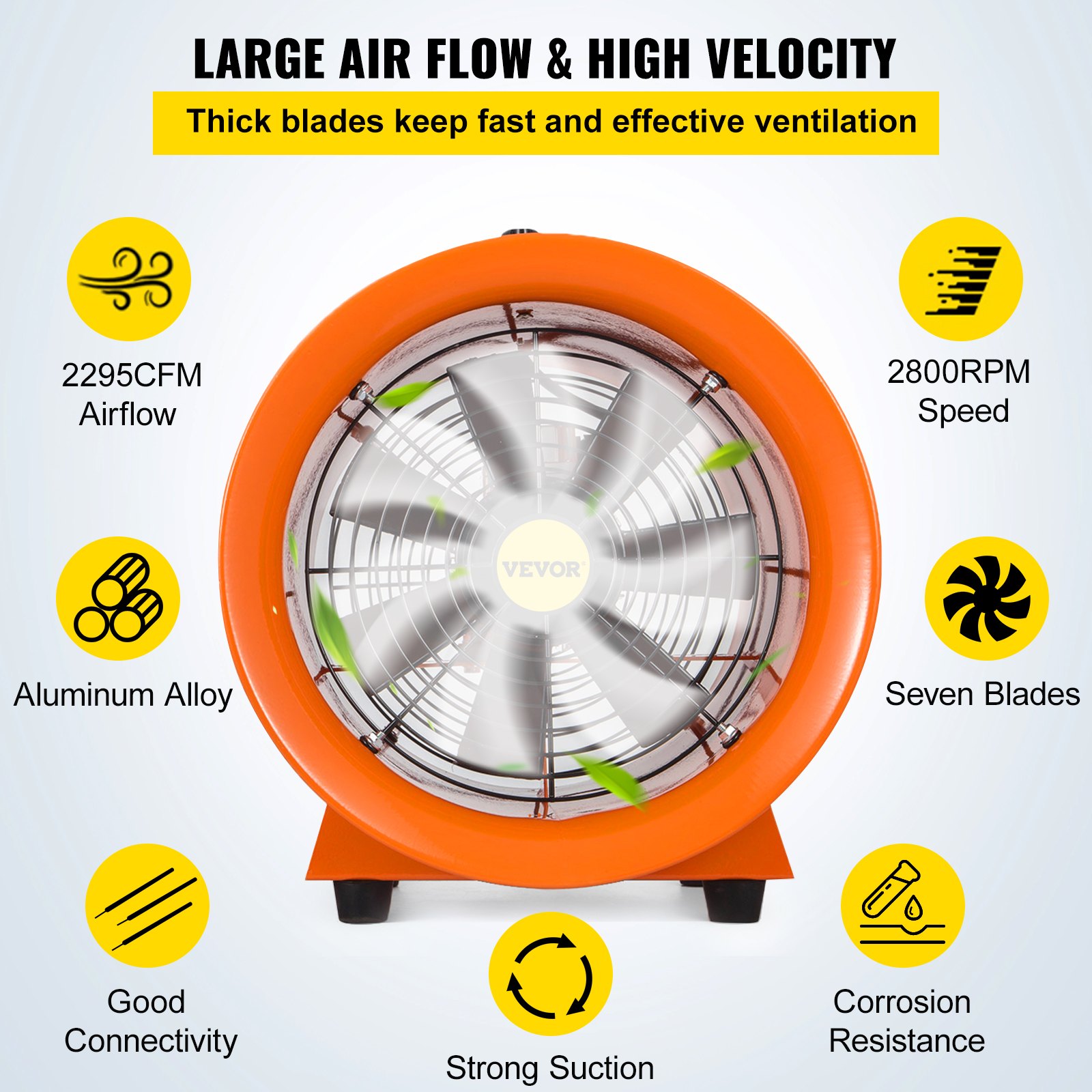 Dust Fume Extractor 12inch 300mm Ventilation Fan Industrial Blower ...