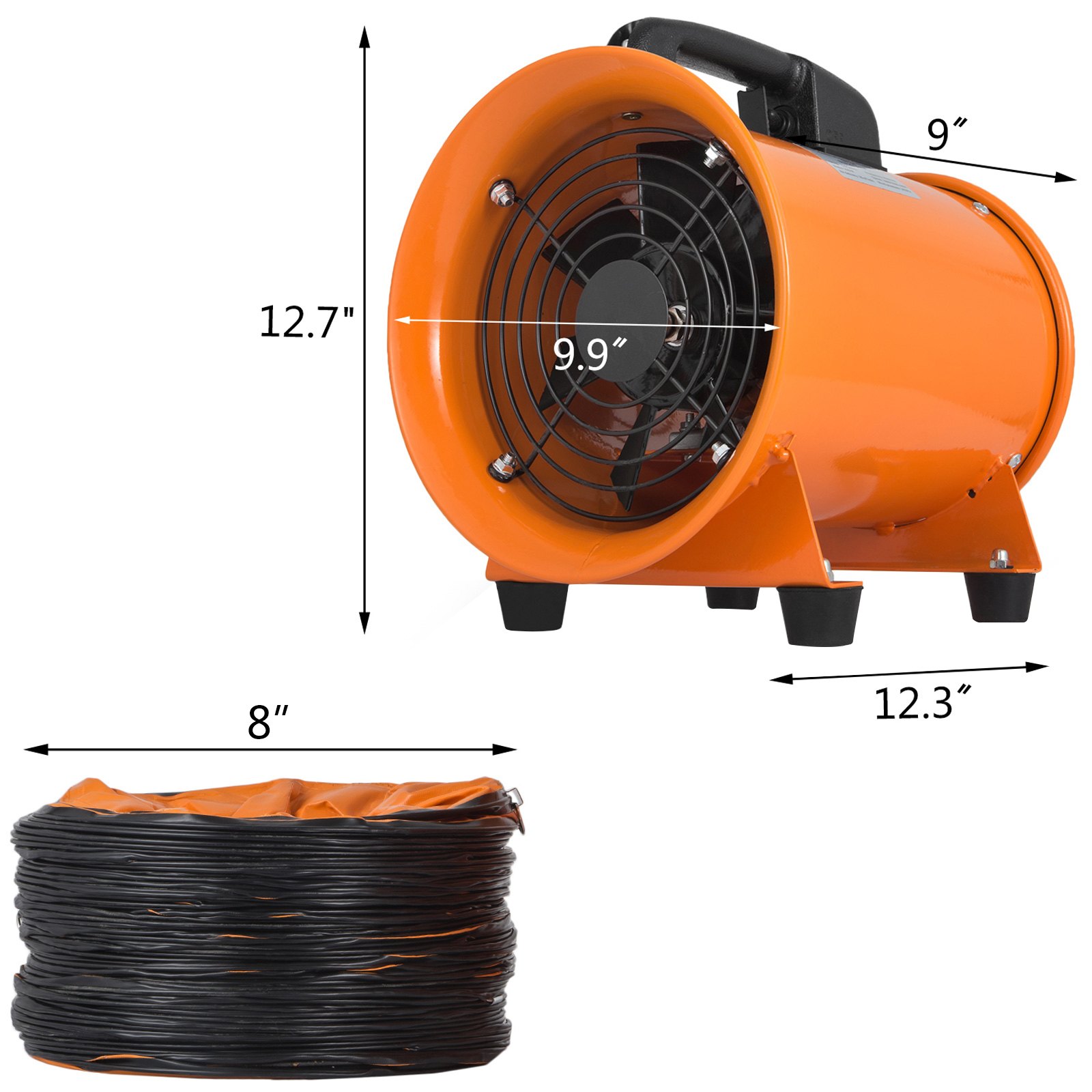 VEVOR Utility Blower Fan 8 inch Portable Ventilator High Velocity ...