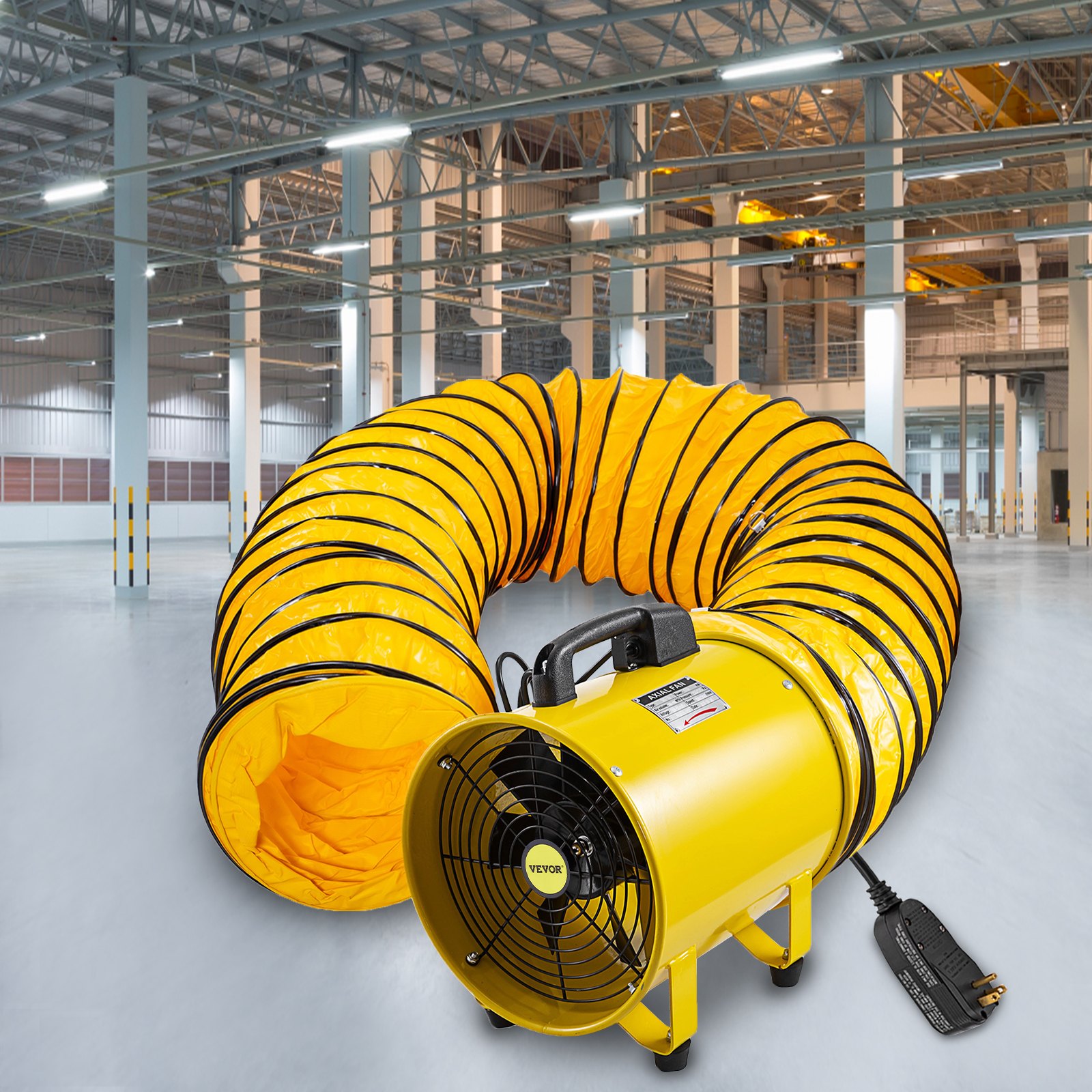 VEVOR Utility Blower Fan, 12 Inches, 550W 1471 & 2295 CFM High Velocity ...
