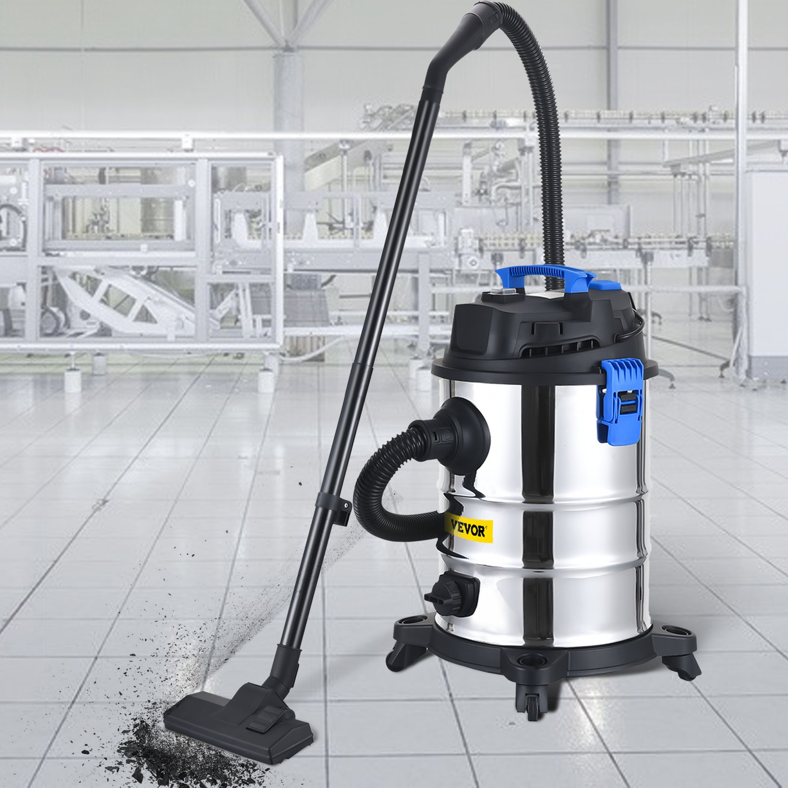 VEVOR Wet Dry Dust Extractor Vacuum Industrial Collector w/ HEPA Filter ...
