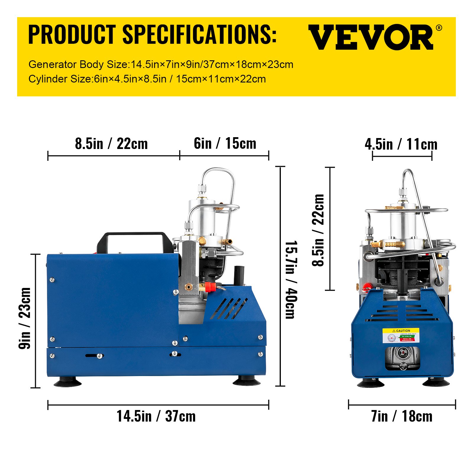 VEVOR Vevor 30mpa/1800w Air Compressor Pump Airsoft Paintball Airhigh ...
