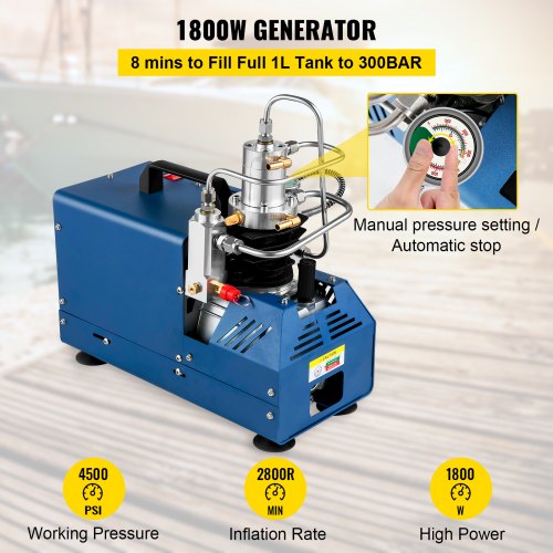 VEVOR VEVOR High Pressure Compressor, 4500PSI/30MPA/300BAR High ...