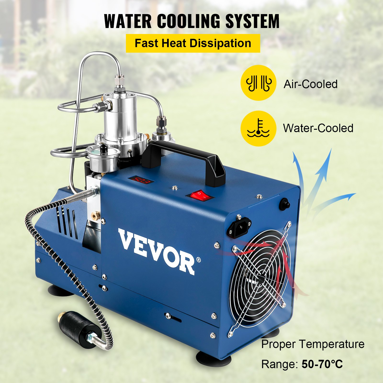 VEVOR VEVOR High Pressure Compressor, 4500PSI/30MPA/300BAR High ...