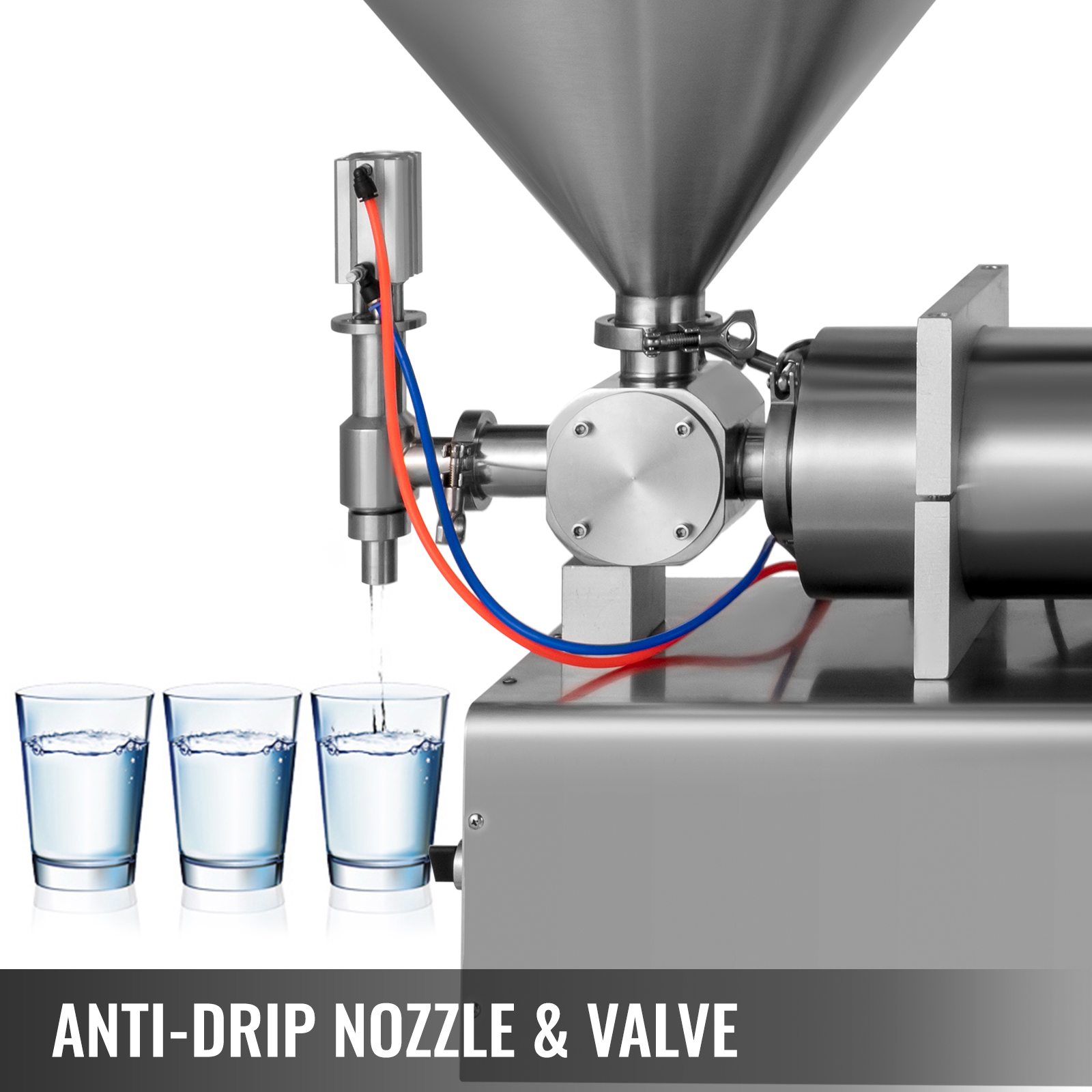 VEVOR Pneumatic Liquid Paste Filling Machine 1000-5000ml, Dual-use ...