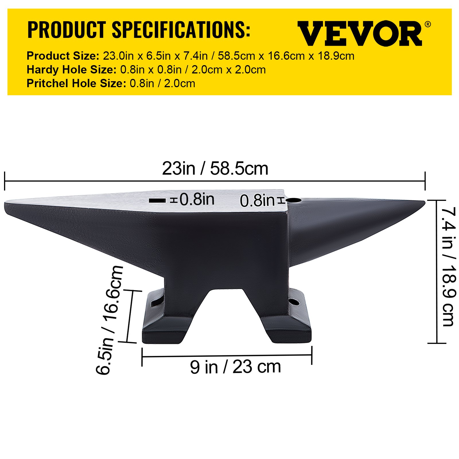 Cast Steel Anvil Uimoso 86 Lb Forged Steel Blacksmith Anvil With Heat ...
