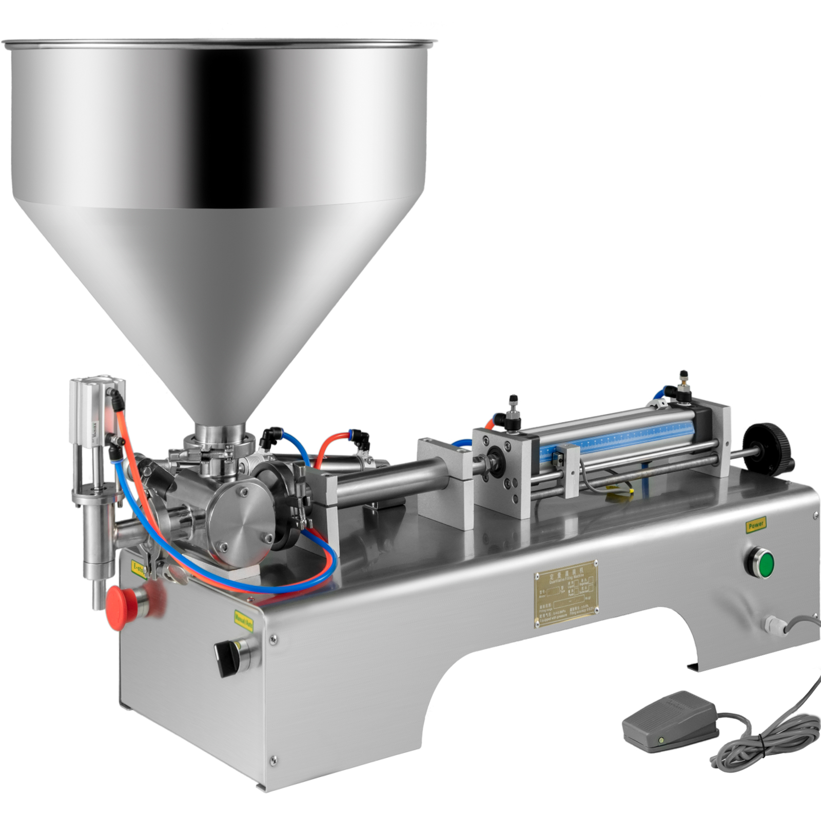 VEVOR Horizontal Pneumatic Liquid Filling Machine 10-300ML, Paste ...