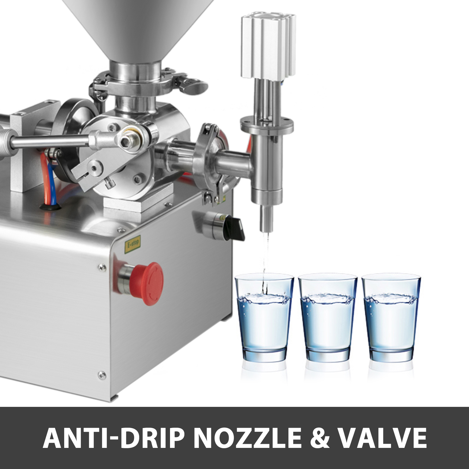 VEVOR Horizontal Pneumatic Liquid Filling Machine 10-300ML, Paste ...