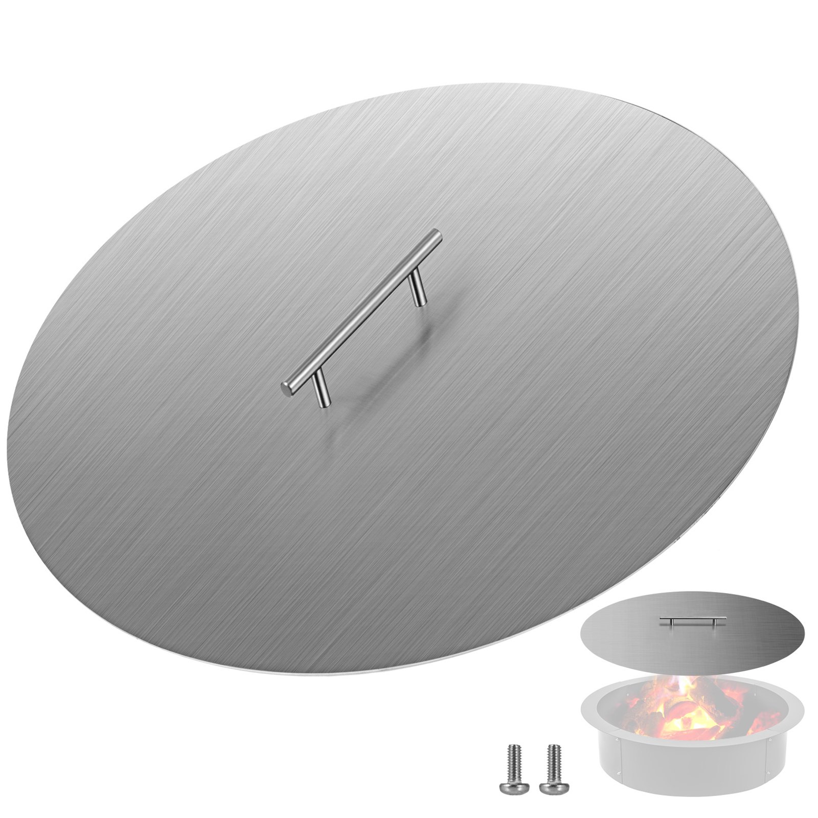 Double Flame Fire Pit Lid Cover 20 Diameter Proctecter Outdoor 304 ...