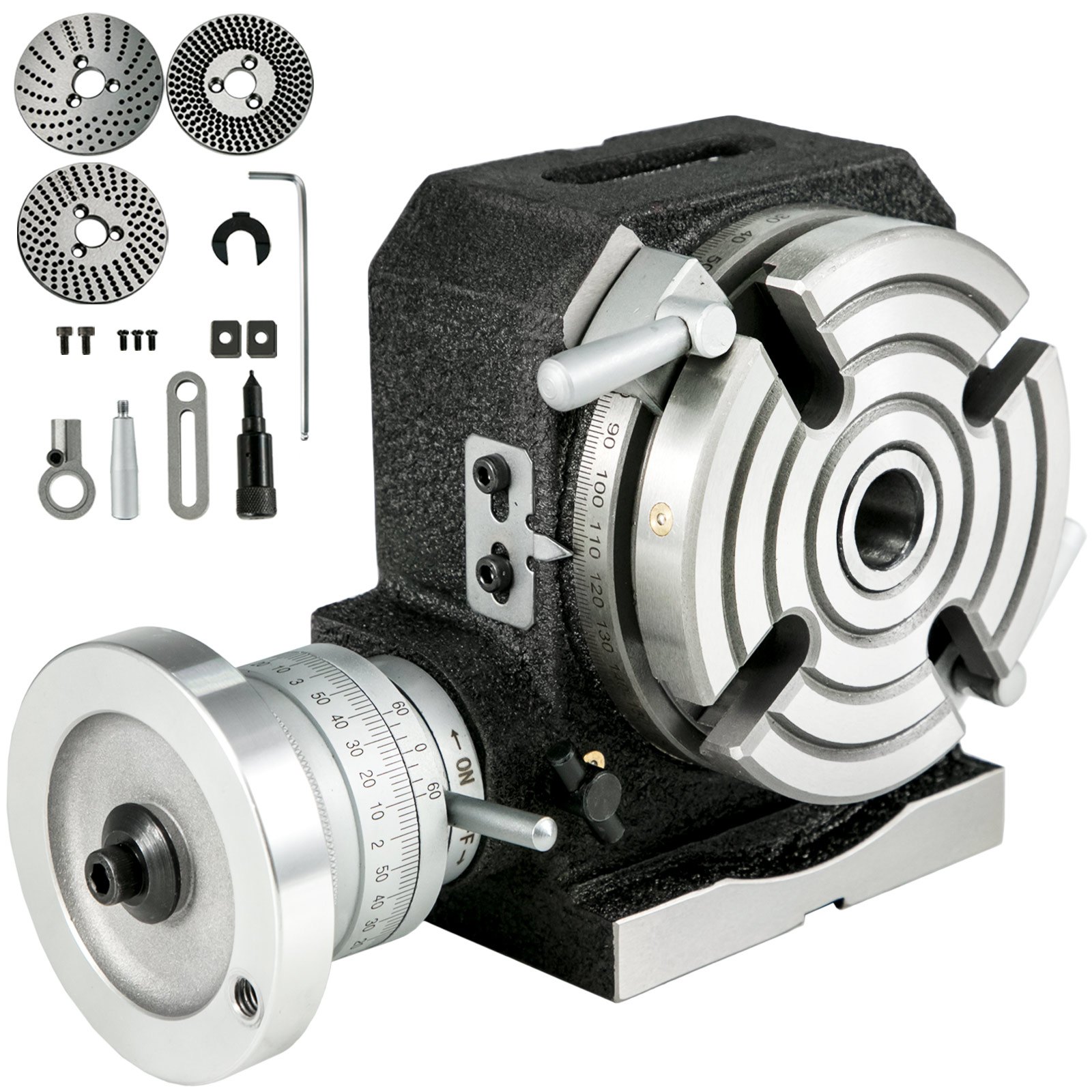 VEVOR Rotary Table 4in/100mm Horizontal Vertical Milling Table 2/5in ...
