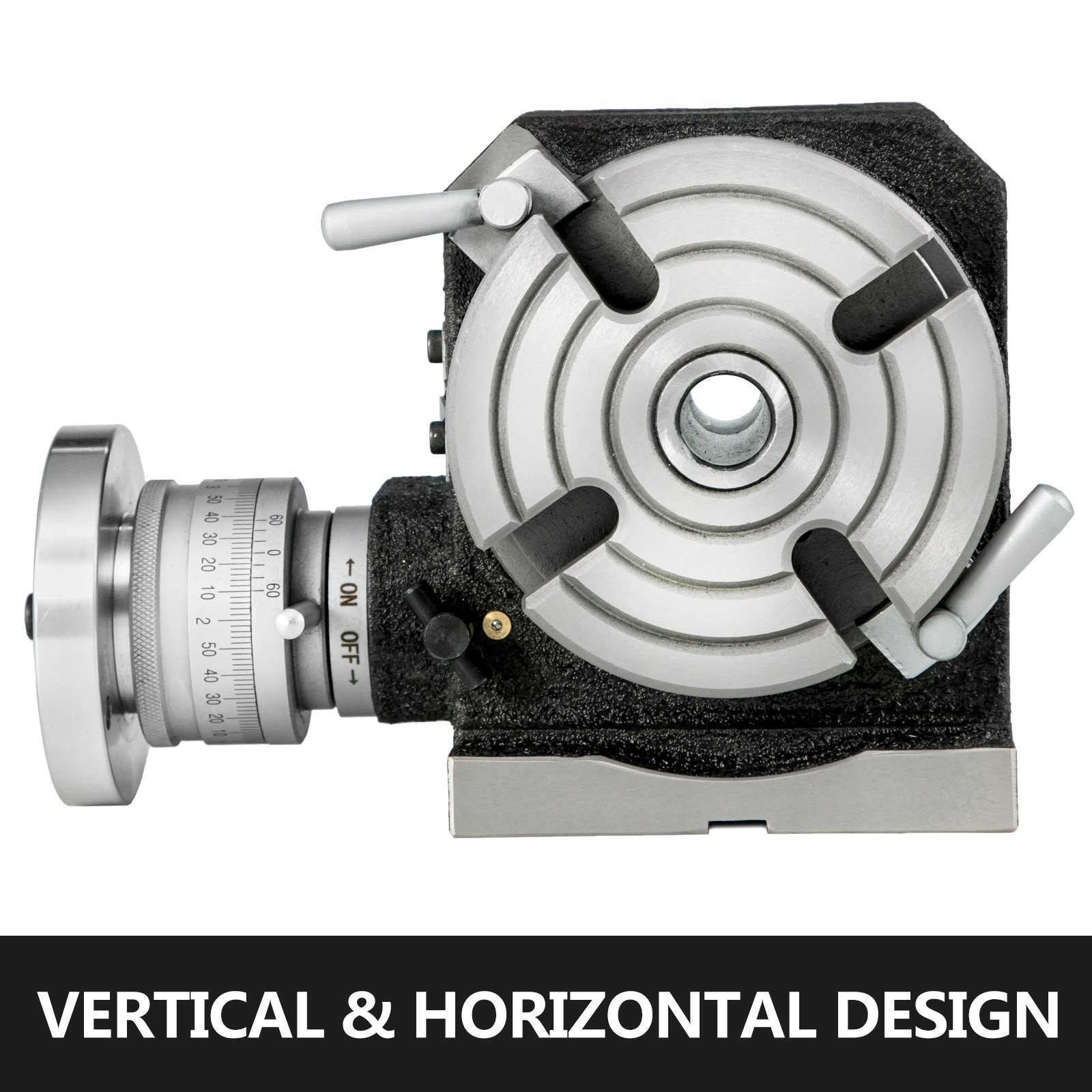 VEVOR Rotary Table 4in/100mm Horizontal Vertical Milling Table 2/5in ...