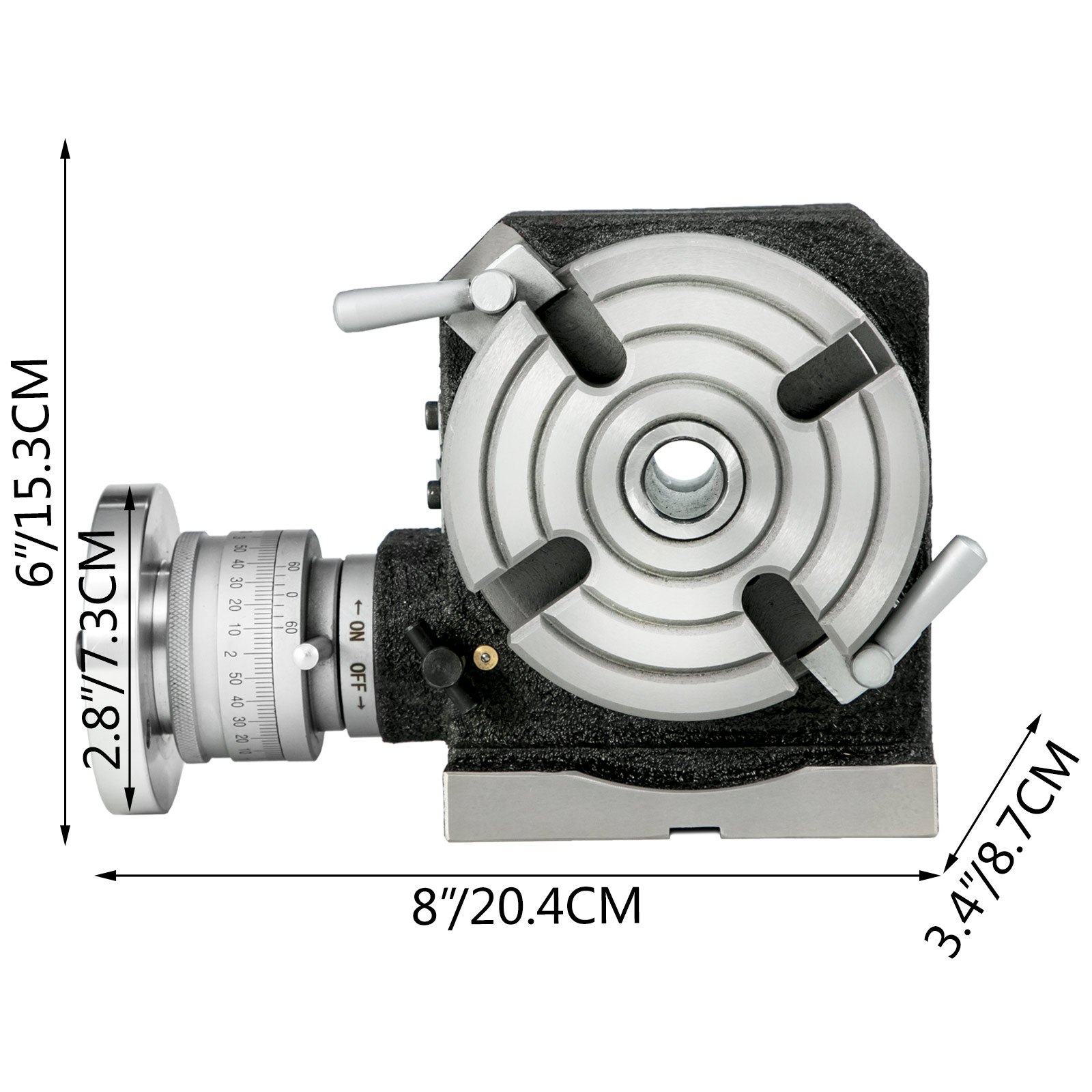 VEVOR Rotary Table 4inch(100mm) Horizontal Vertical Milling Table 2 ...