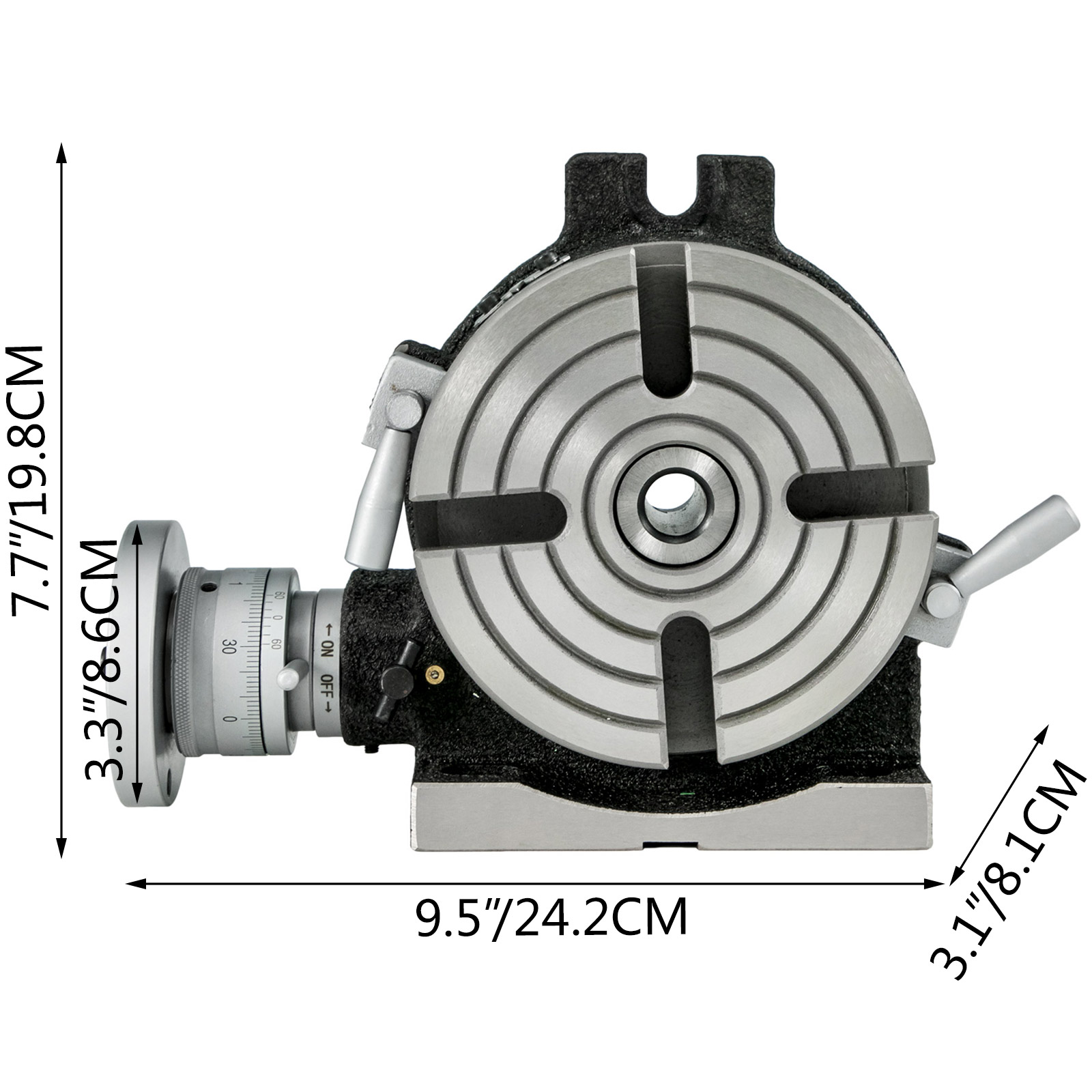 VEVOR 4 Slots 6 Inch Rotary Table Milling Machine Horizontal Vertical ...