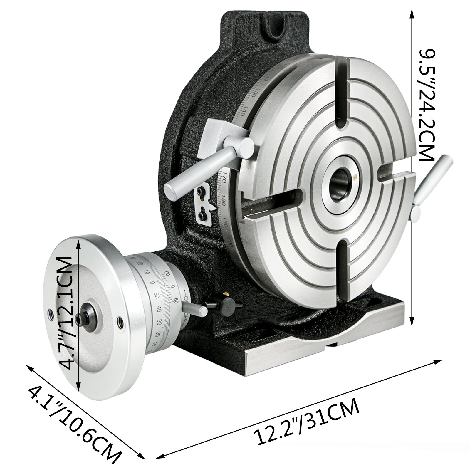 8" Precision Horizontal And Vertical Rotary Table | VEVOR US