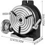 VEVOR Precision Rotary Table 8 Inch/200 mm Horizontal Vertical Rotary ...