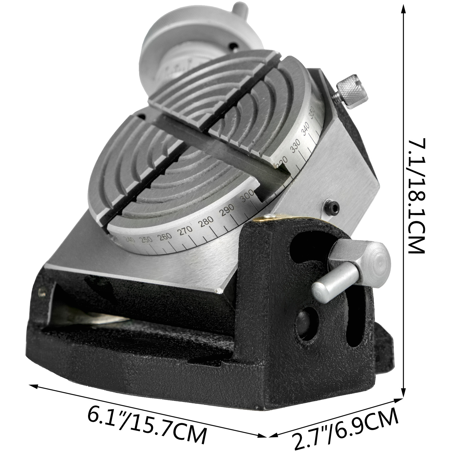 Rotary Table Horizontal Vertical Tilting 4" 4-slot 100mm For Milling ...