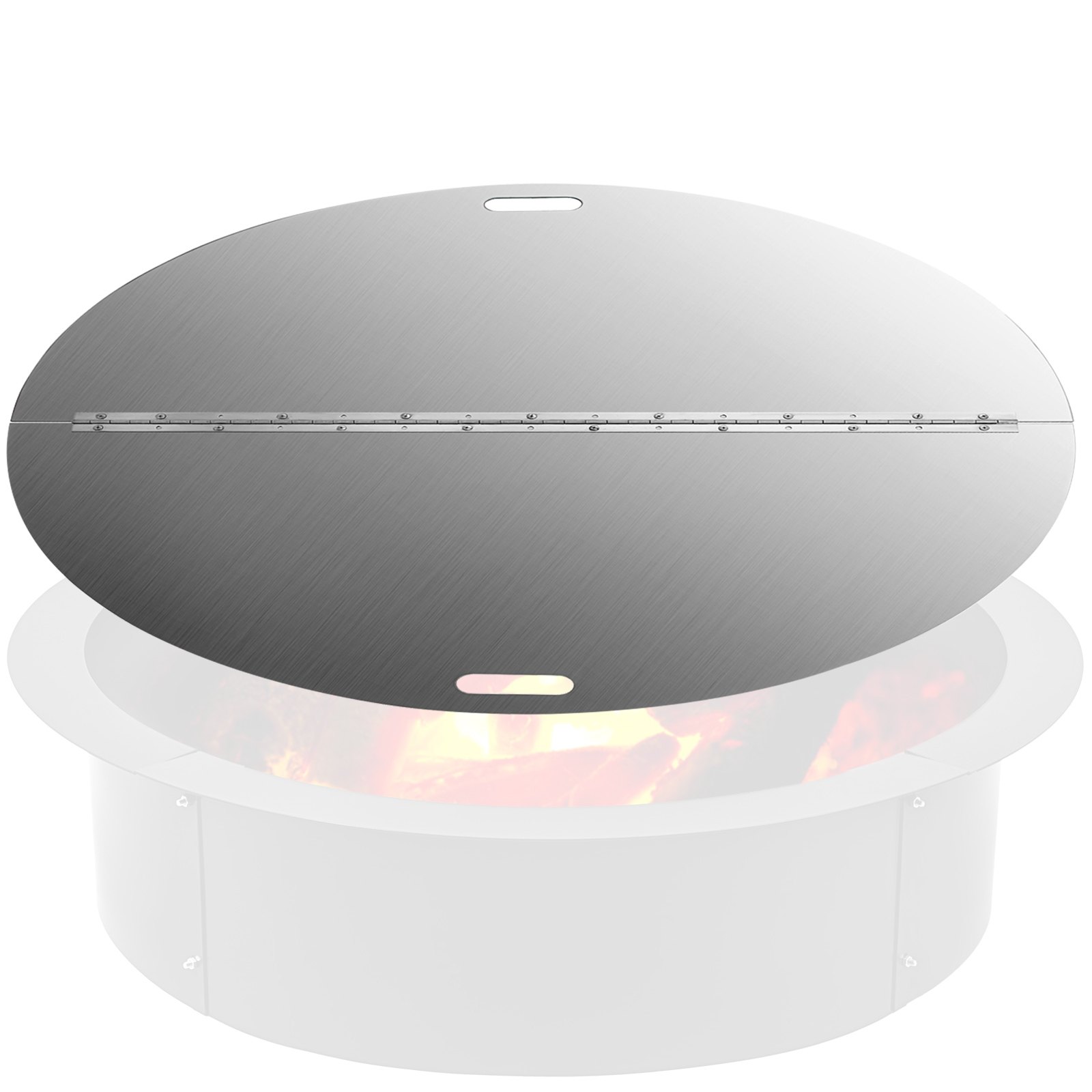 VEVOR Fire Pit Lid Round 40 Inch Foldable Fire Pit Ring Snuff Cover 430 ...