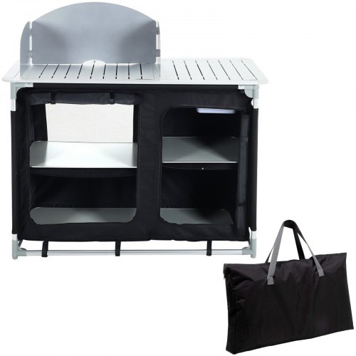 VEVOR Foldable Camping Kitchen Portable Outdoor Kitchen Storage Bag ...