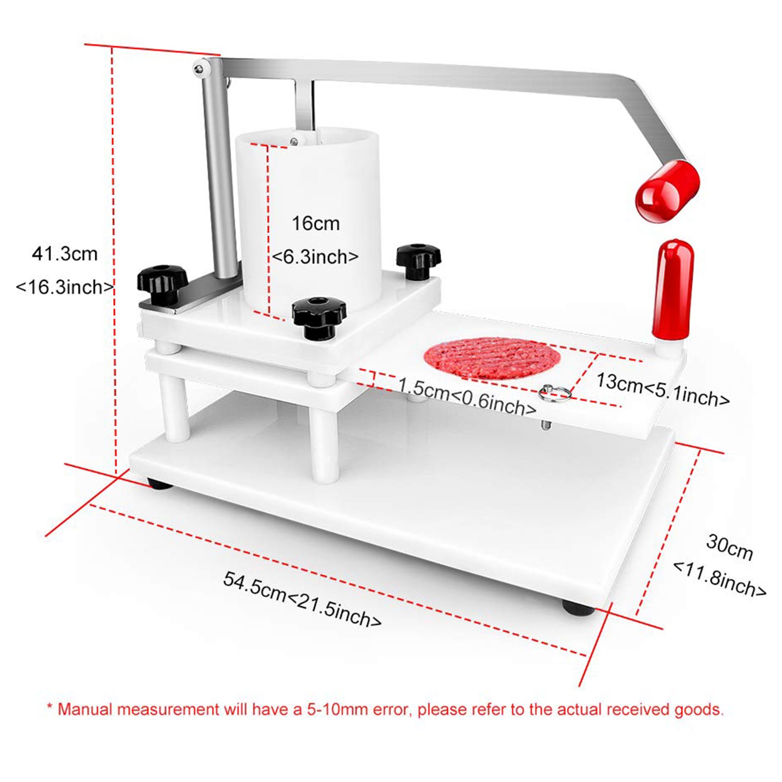 Commercial Burger Press Commercial Hamburger Patty Maker 5.1-inch ...
