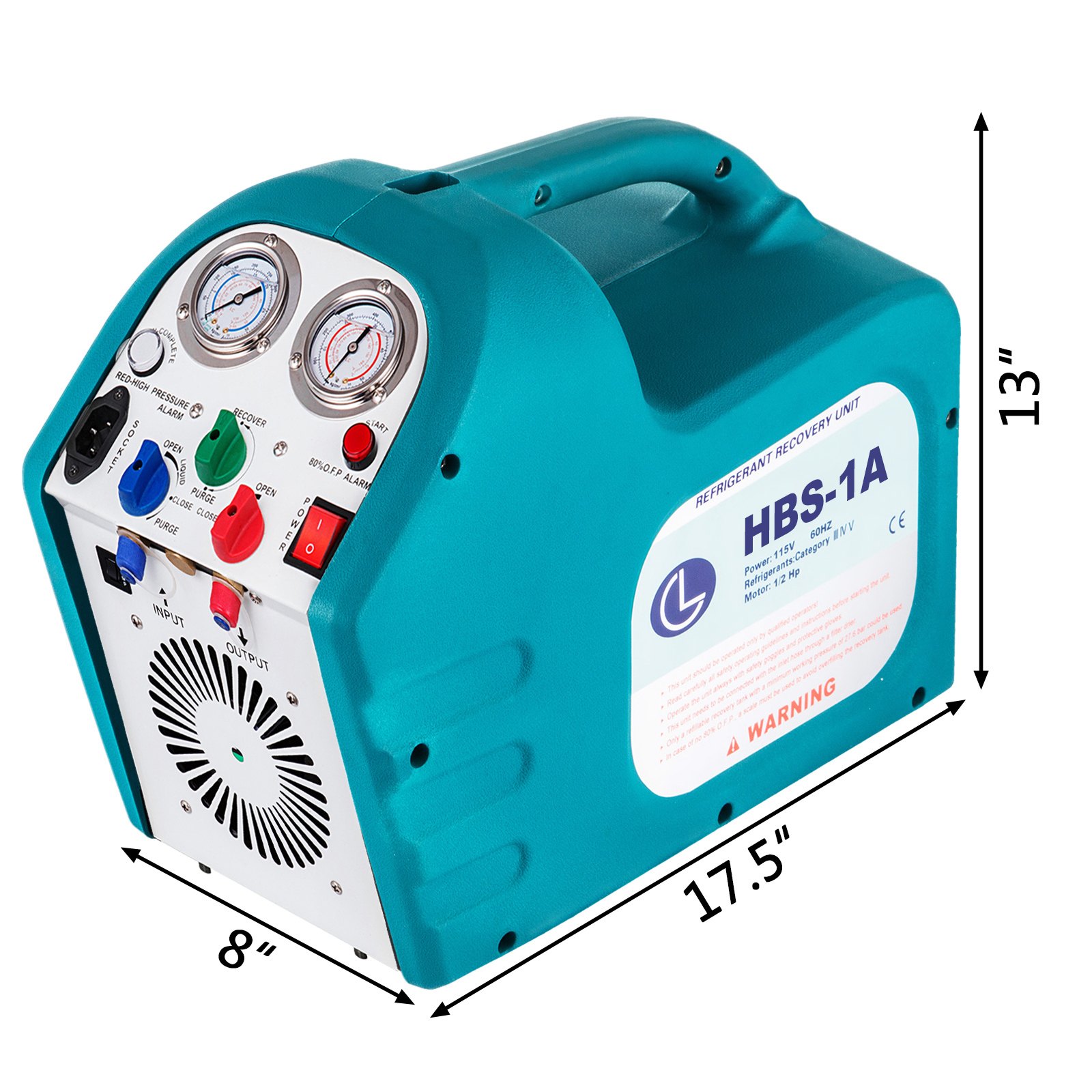 110v 60 Hz Portable Refrigerant Recovery Machine Optional R412a 38.5 ...