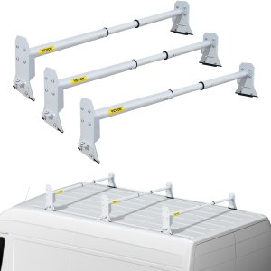 VEVOR Roof Ladder Rack Van Ladder Rack 46-68 in Adjustable 3 Bars 661 ...