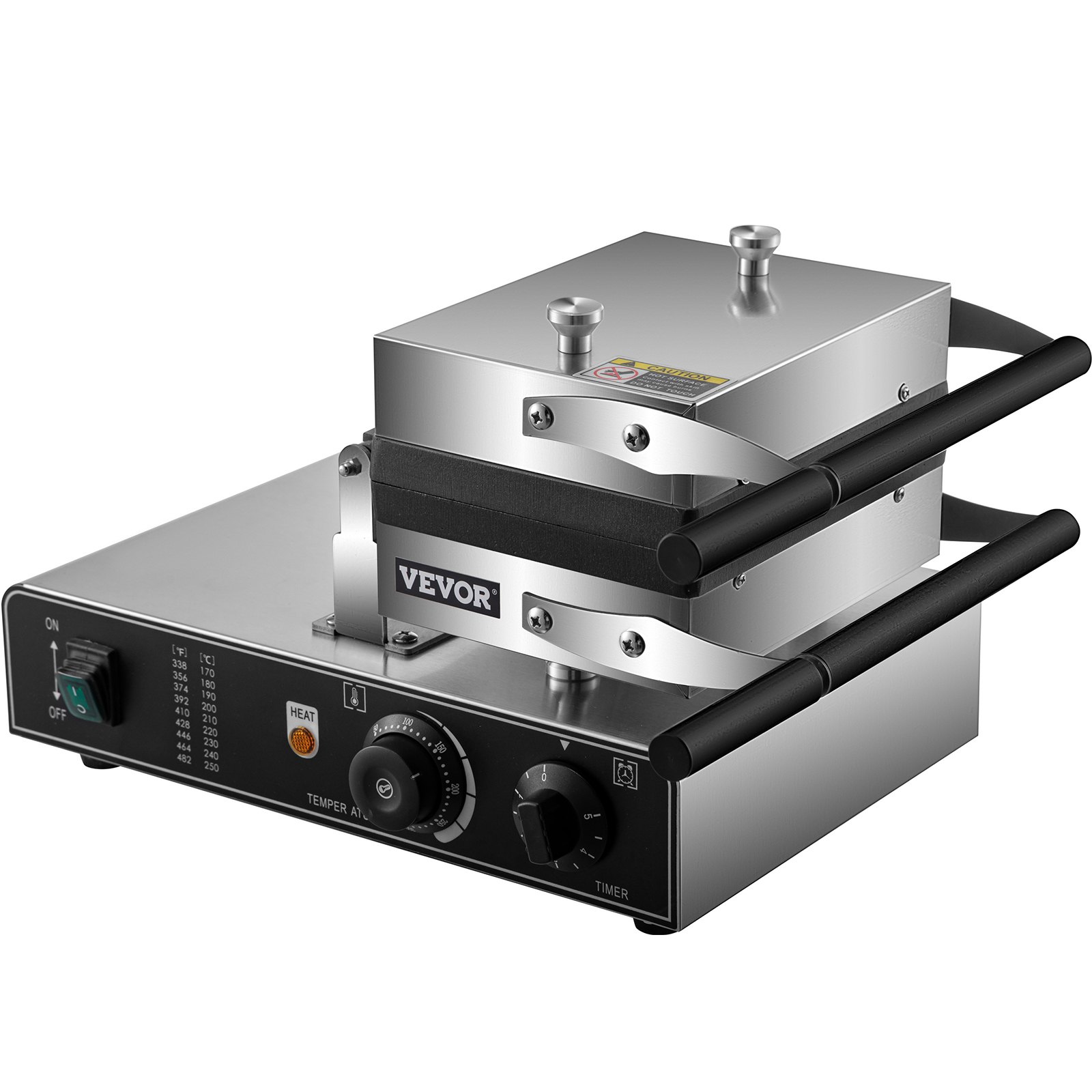 VEVOR Commercial Waffle Maker, 1600W Rectangle Waffle Maker, 2PCs ...