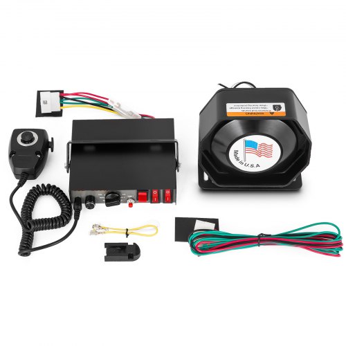 200W 9 Sound Loud Car Warning Alarm Fire Horn PA Speaker MIC System ...