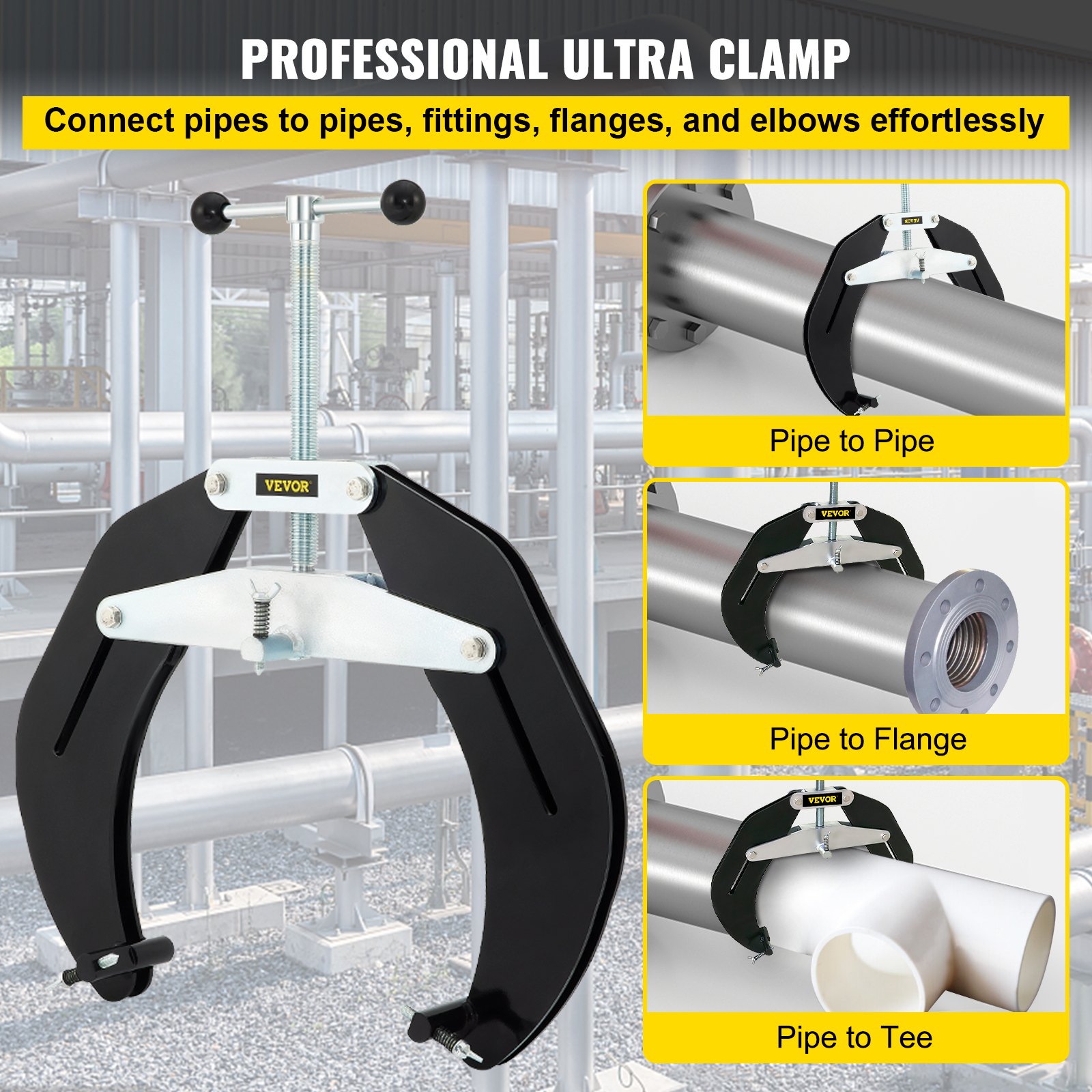 VEVOR VEVOR Ultra Clamp Pipe Clamp 5" - 12" Welding Alignment Clamp or ...