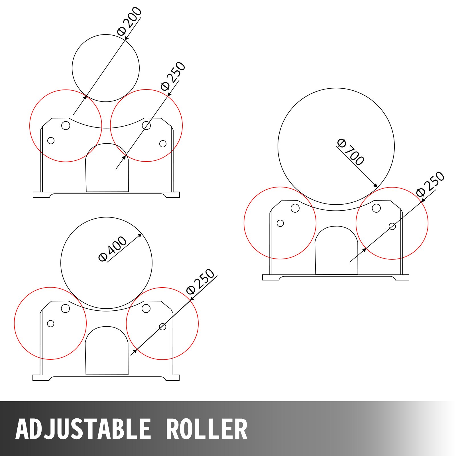 VEVOR Turning Rolls Linkage Roller 1000 KG/2200 LBS Load Capacity ...