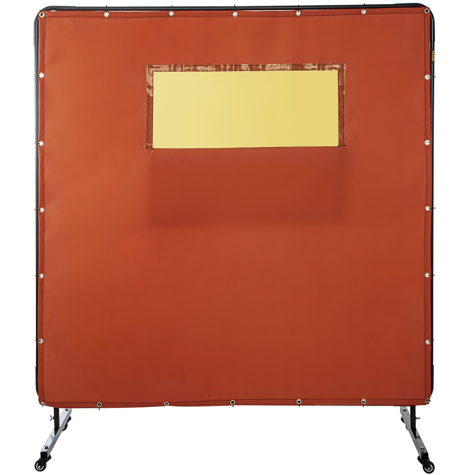 VEVOR Welding Curtain, 6' x 6', Welding Screen with Metal Frame & 4 ...